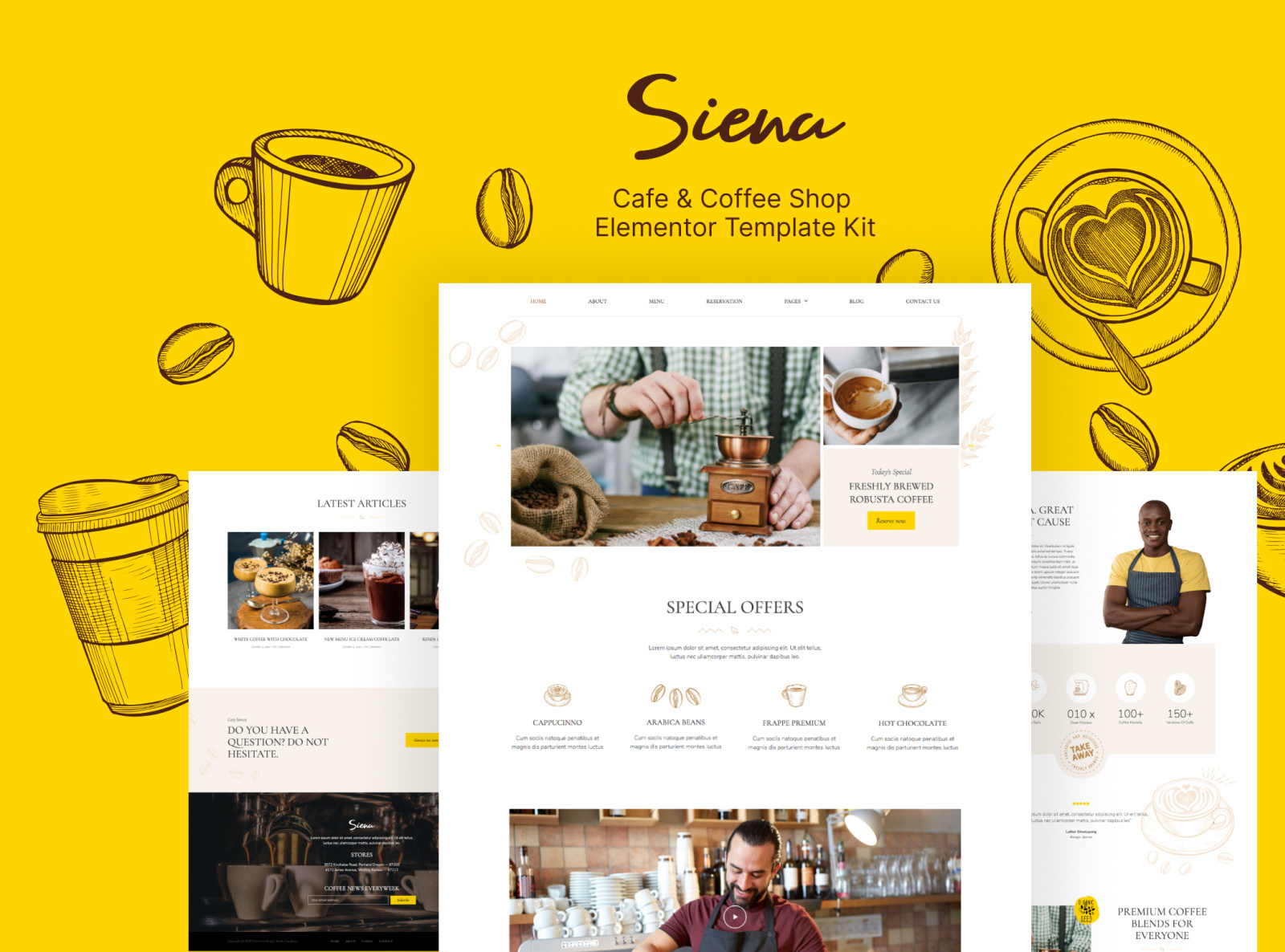 Cafe and Coffee Shop Template Kit by Ardho Fortana on Dribbble