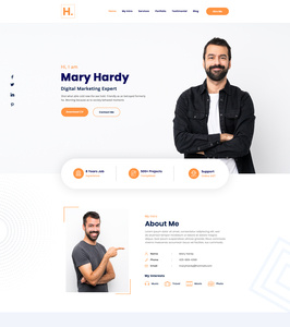 Hardy - Personal Portfolio UI by Asib uz zaman Nahid on Dribbble