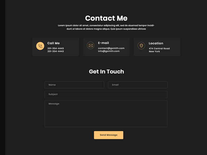 GSmith_Personal Portfolio by Asib uz zaman Nahid on Dribbble