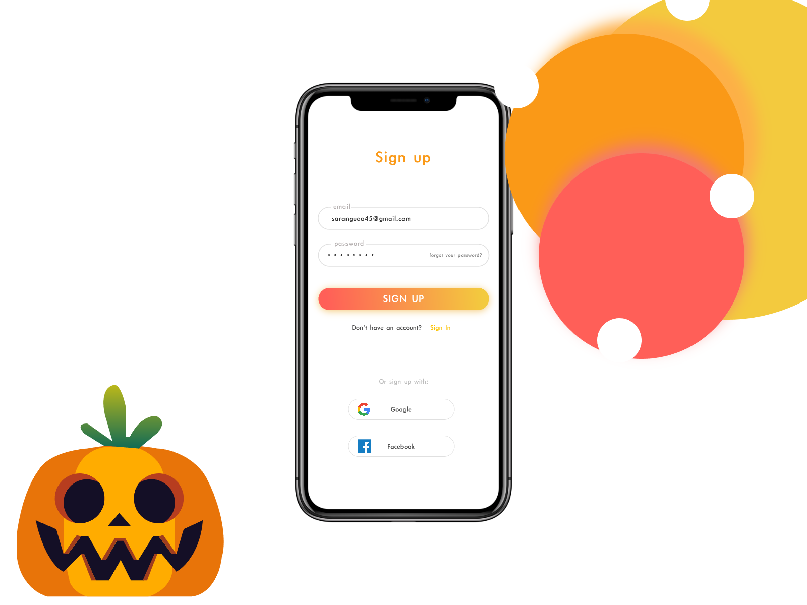 sign up by Amina on Dribbble