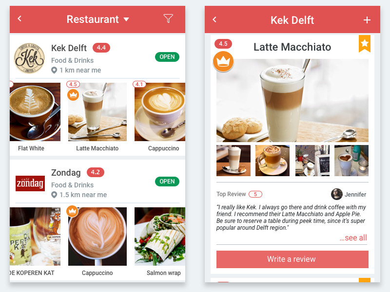 Yelp Concept by LukeChen on Dribbble