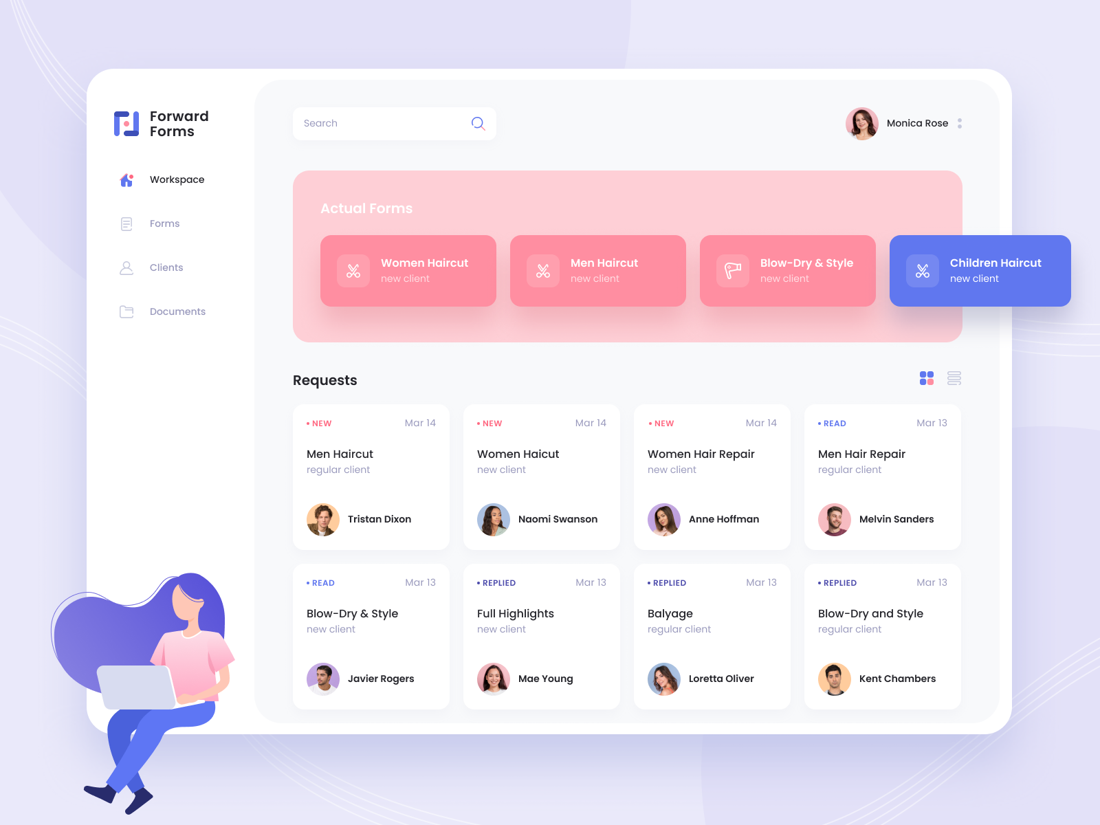 Web App Forward Forms by Diana Medvedieva for Qubstudio: Digital ...
