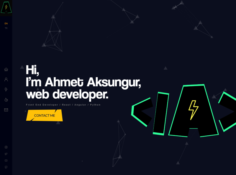 ahmetaksungur.com landing page by Ahmet Aksungur on Dribbble