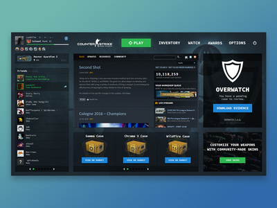 CS:GO User Interface Redesign by Caleb Jessie - Dribbble