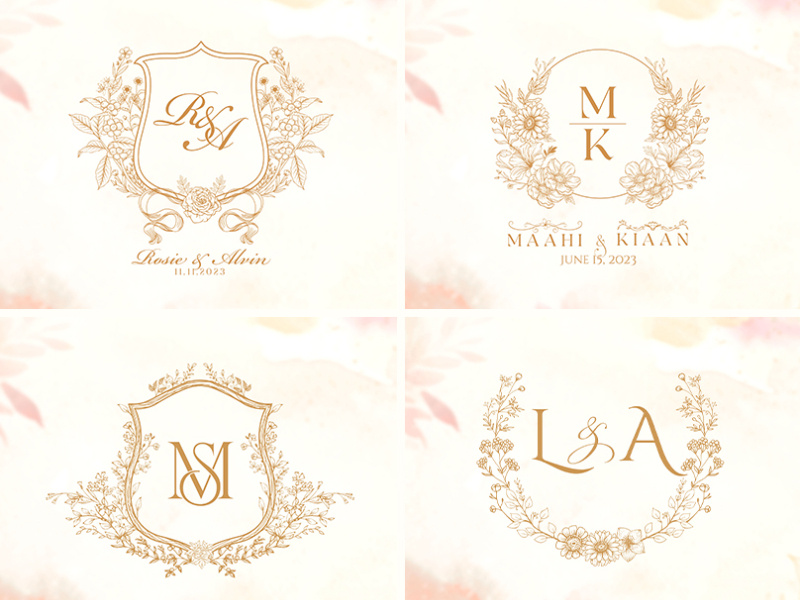 Premium Wedding Crest Logo/Monogram by Naeem Islam on Dribbble