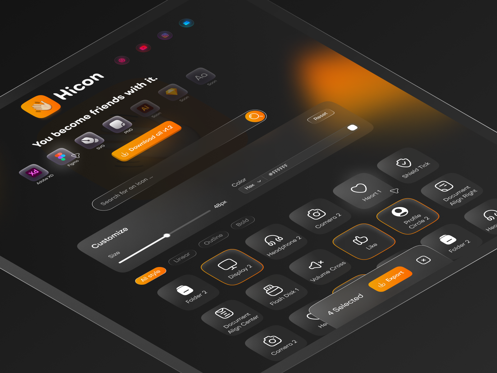 Hicon (free icon pack) - Website Hicon by Hadi Sharifani on Dribbble