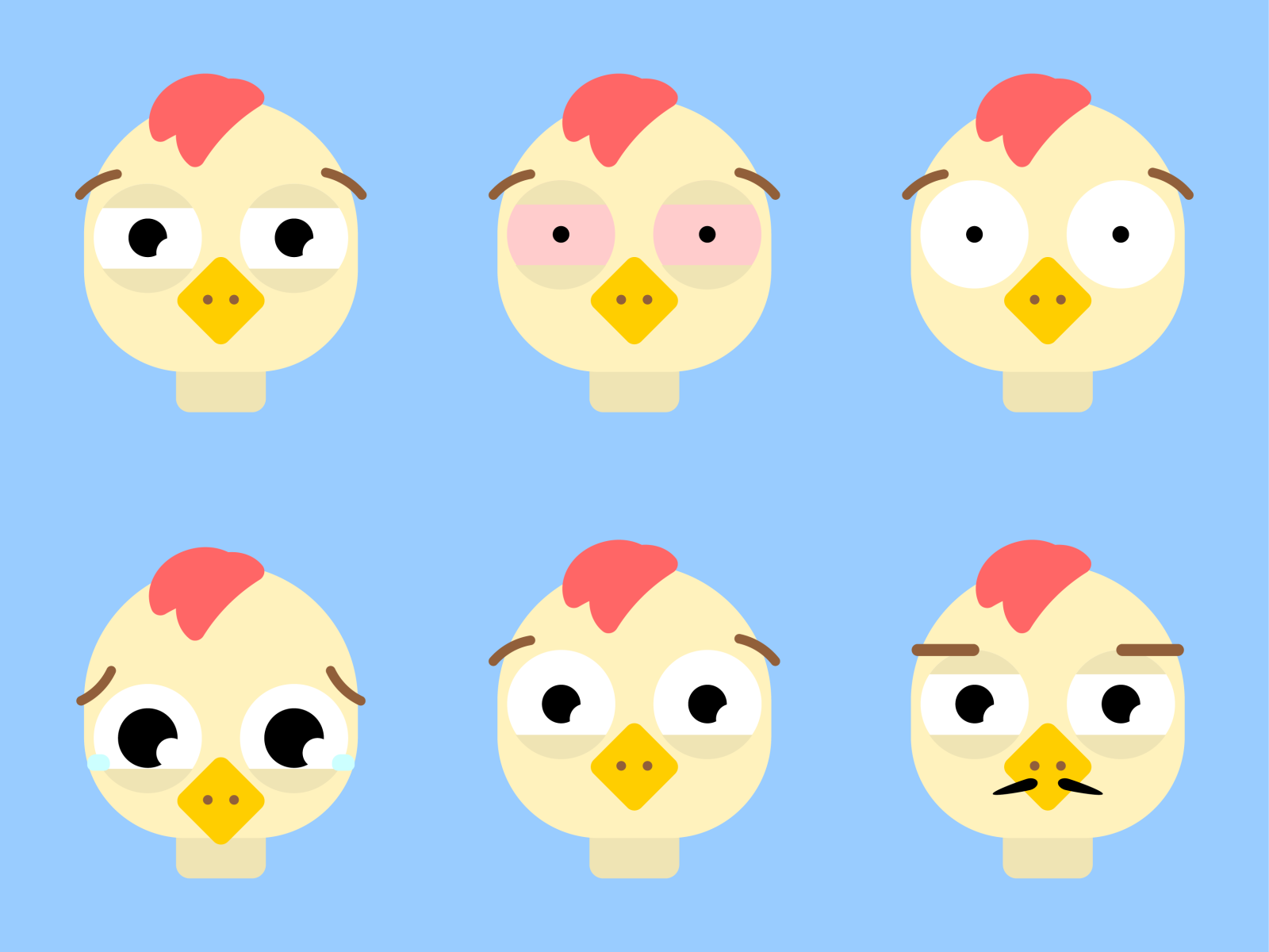Chicken Avatars by Michelle Trostel on Dribbble