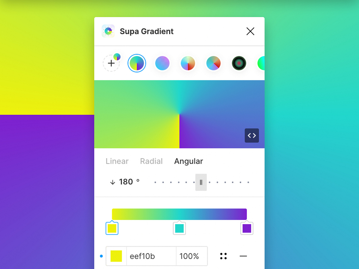 Supa Gradient plugin fo Figma by Angelo Libero Designs on Dribbble