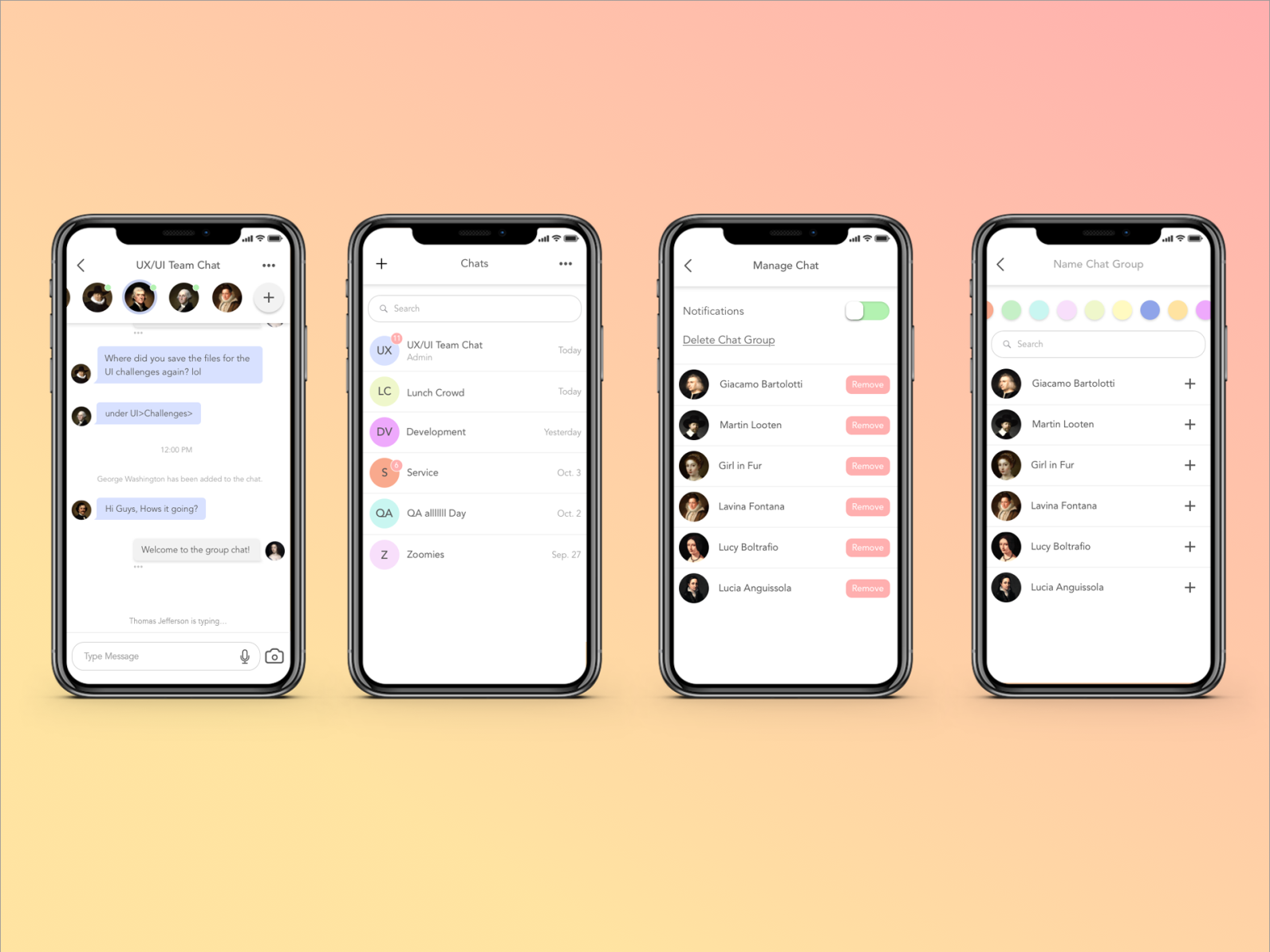 UI Challenge 11 - Messenger App by Carlie Ariel DiVincenti on Dribbble