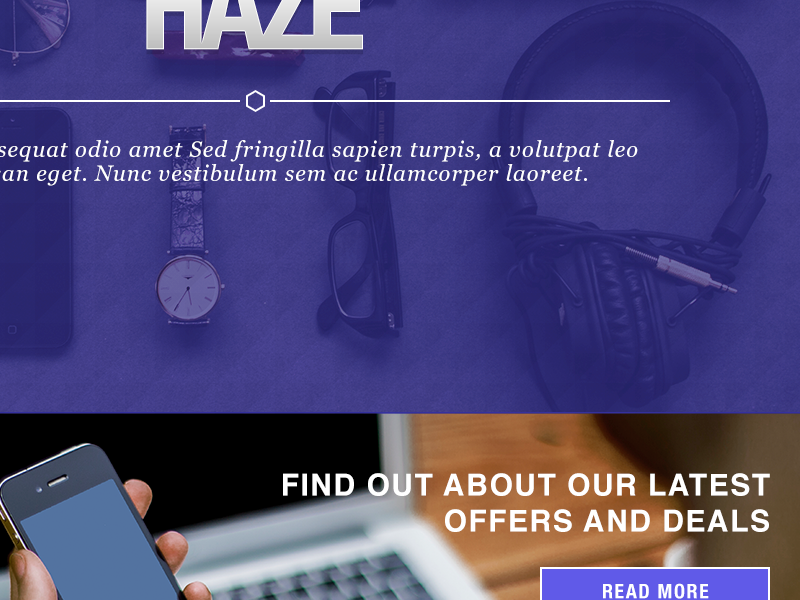 Hazé Front Page Header by Suleiman Leadbitter on Dribbble
