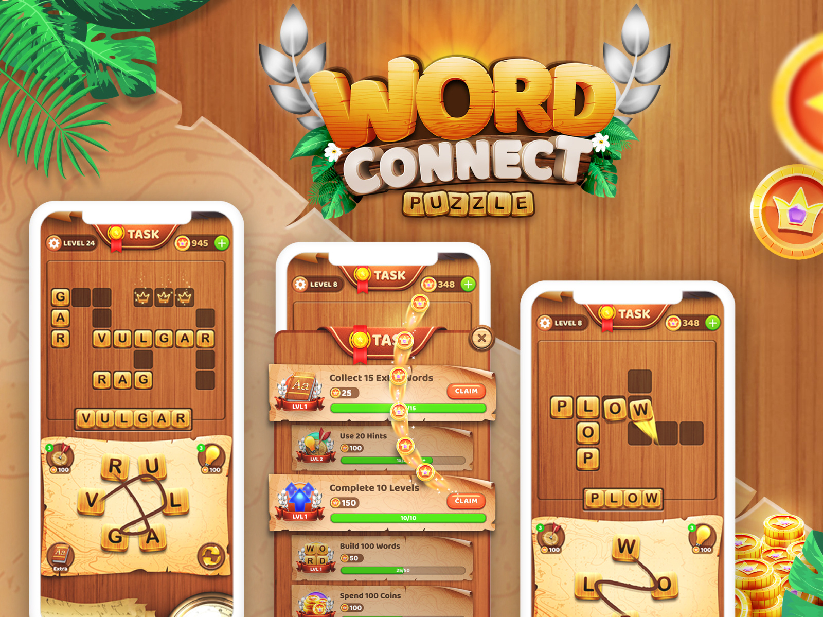 Word Connect - Cross Word Puzzle Game by Mãcin on Dribbble