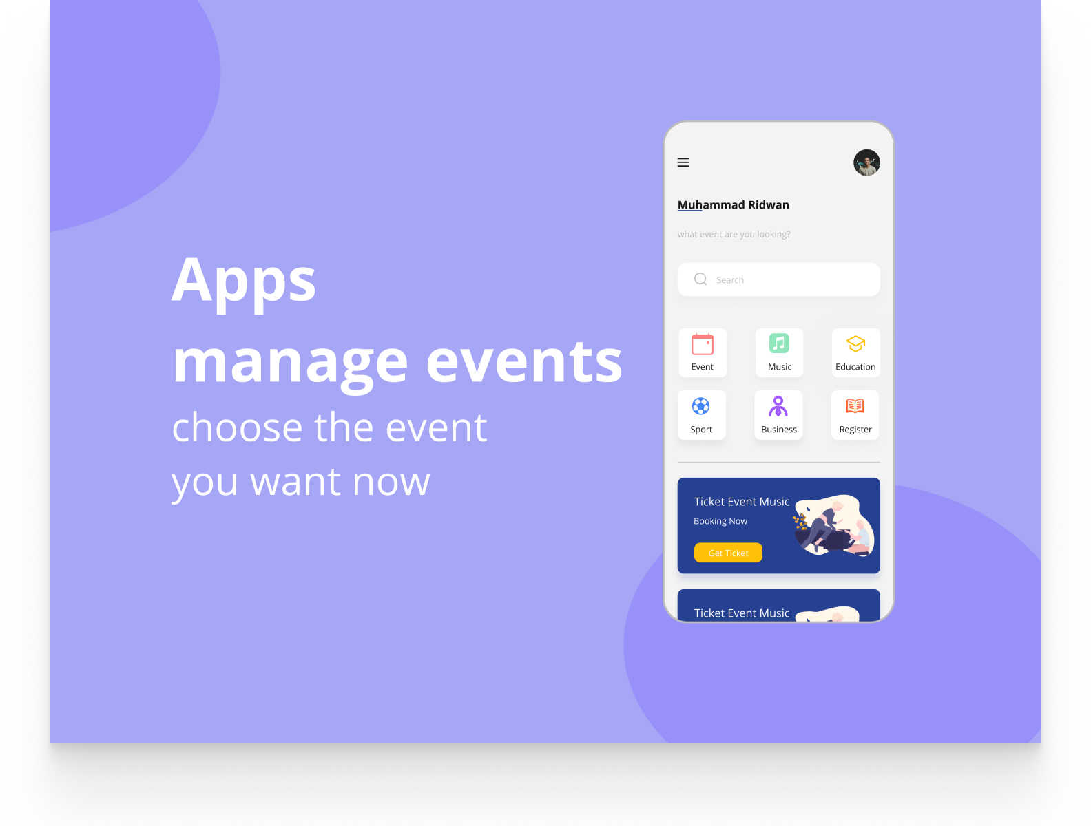 Apps Event by muhammad ridwan on Dribbble