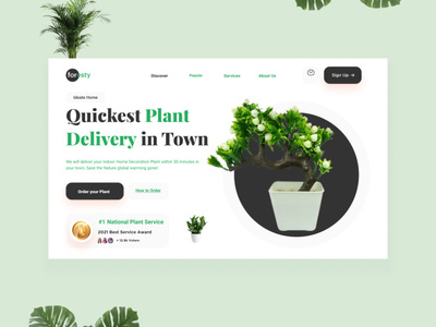 Plant Header Design by Rayhanur Rashid on Dribbble