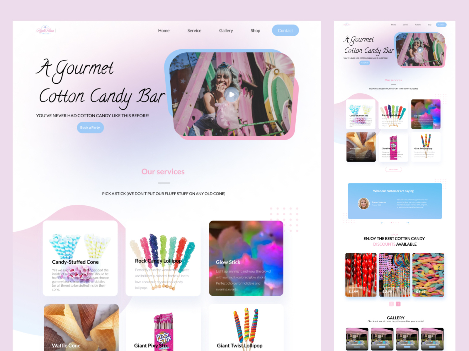 Cotton candy website landing page by Rayhanur Rashid on Dribbble