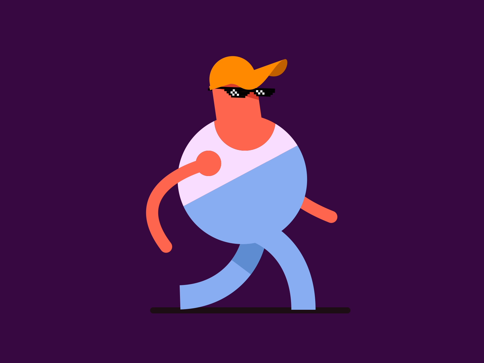 simple walk cycle by Adam Kalin on Dribbble