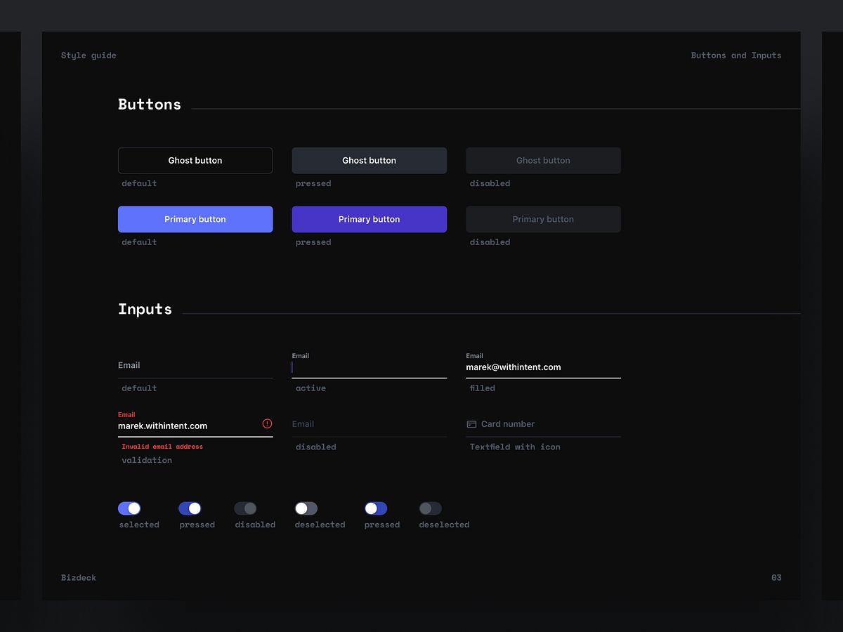 Style Guides by Adam Kalin for intent | IoT Agency on Dribbble