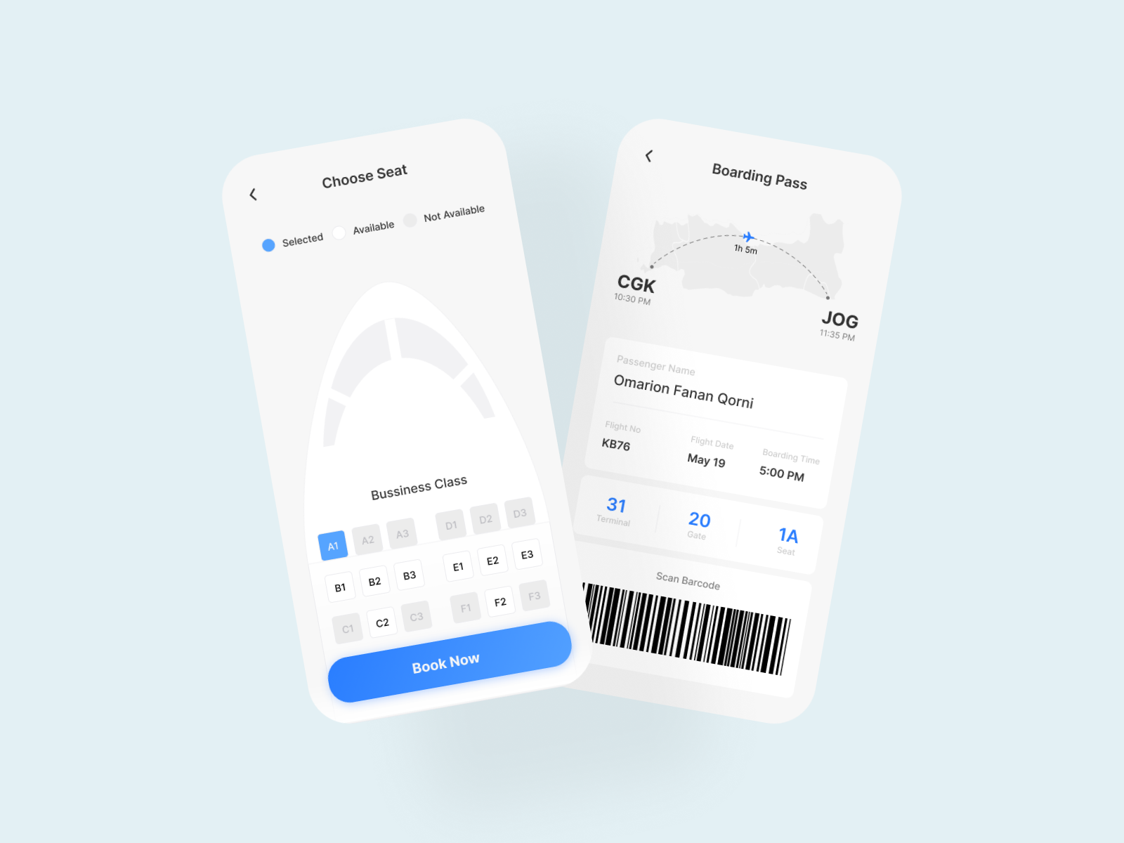 Flight Booking App by Irfan Fanen on Dribbble