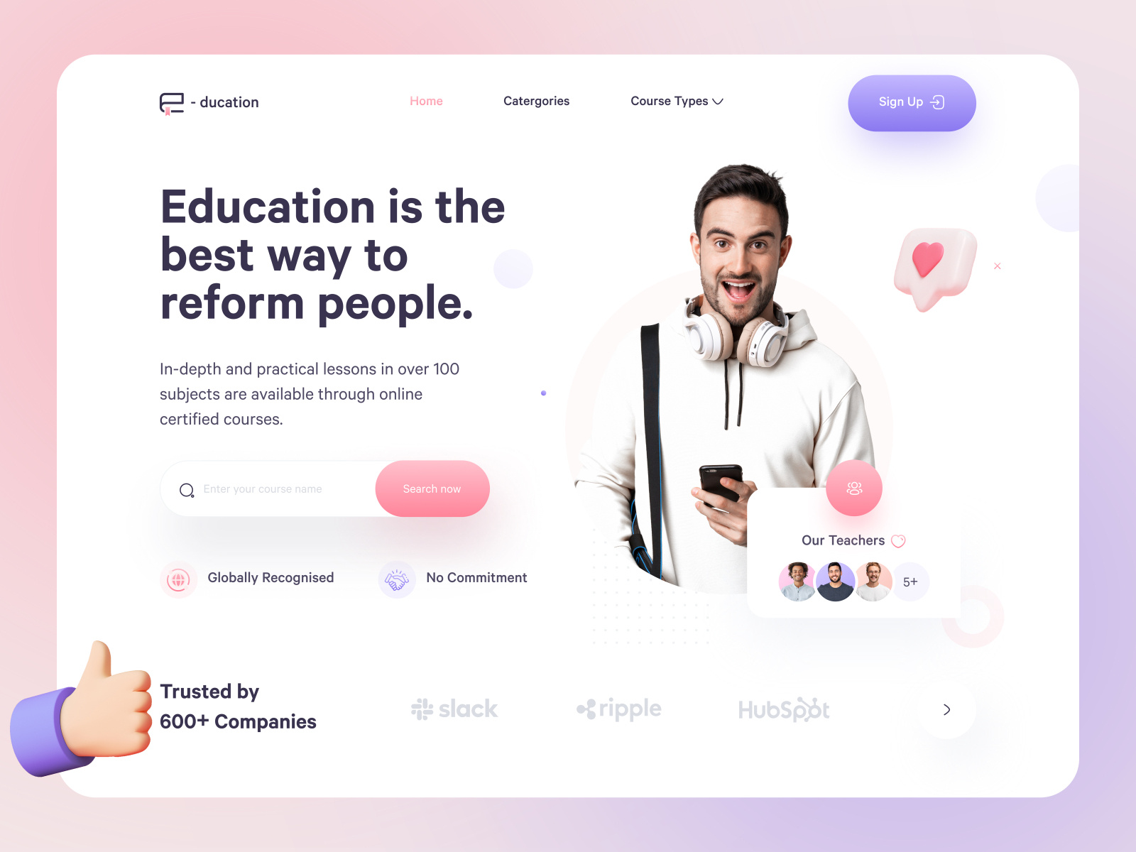 Education - eLearning Landing Page Design by Muhammad Shofiuddoula for ...