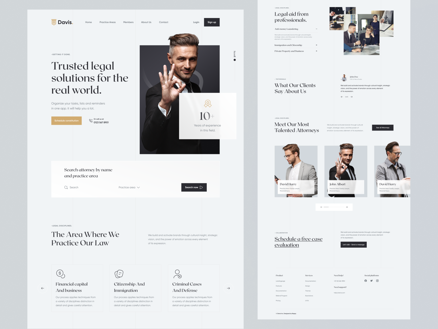 Lawyer website design by Muhammad Shofiuddoula on Dribbble