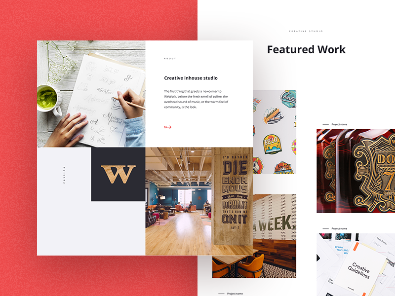 Wework creative mockup by Juraj Molnár for Buzzworthy Studio on Dribbble
