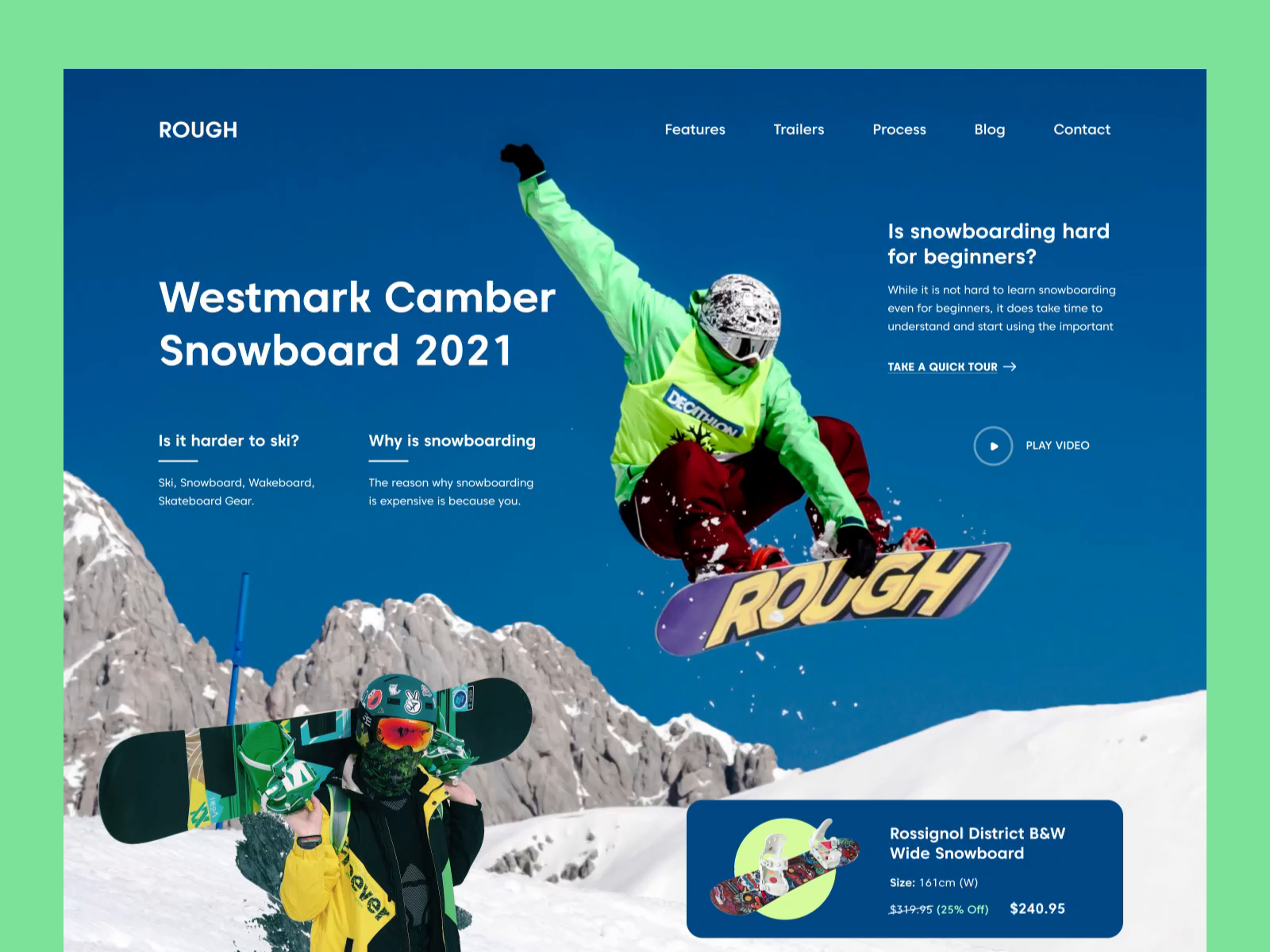 Snowboard Website Design & Animation by Rayhan for Orix Creative on ...