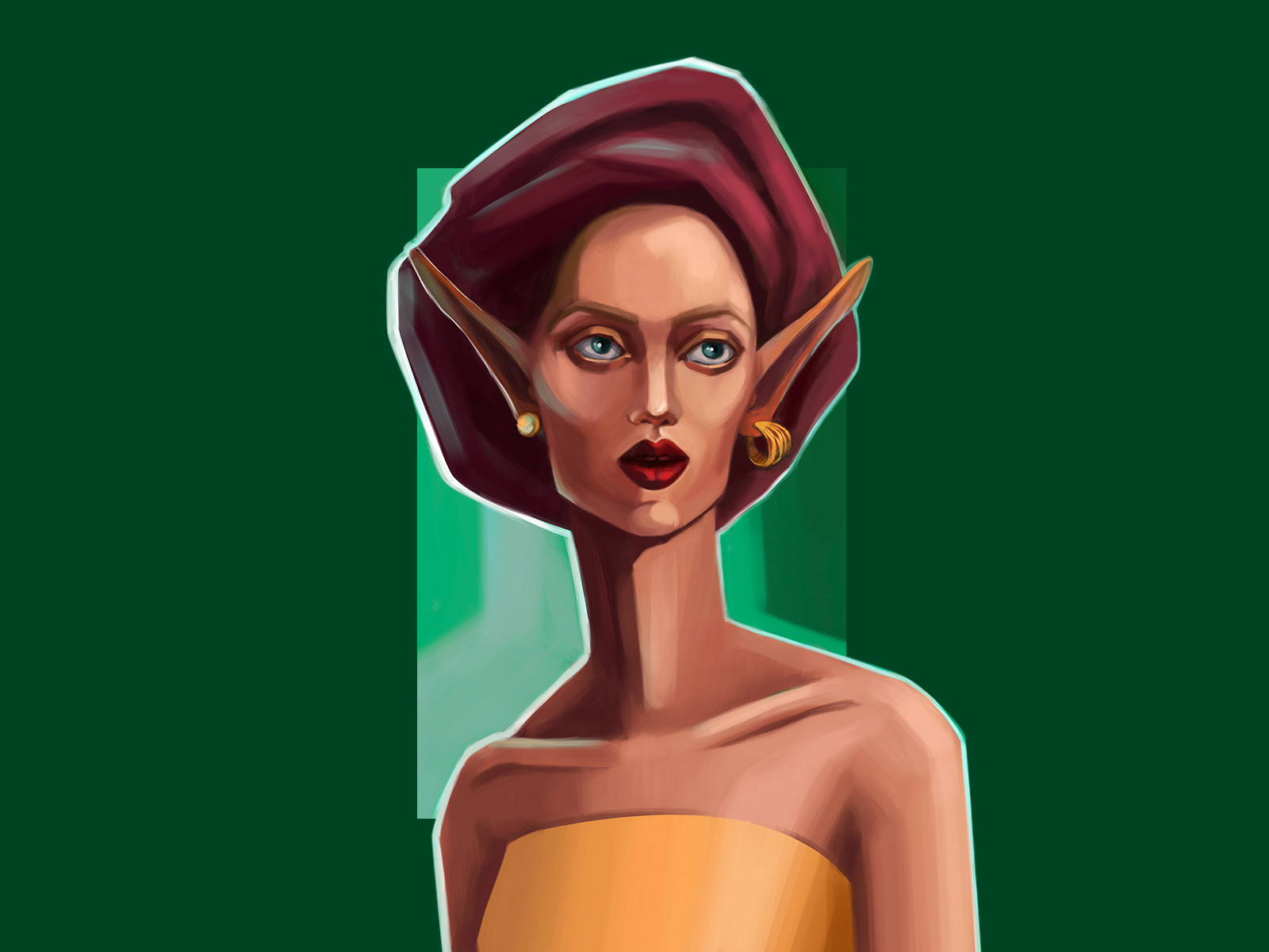 Elf portrait by Anastasia on Dribbble