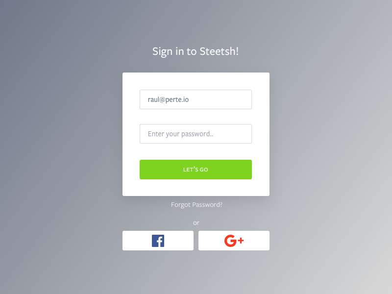 The „Sign In” Process by Raul Perte on Dribbble
