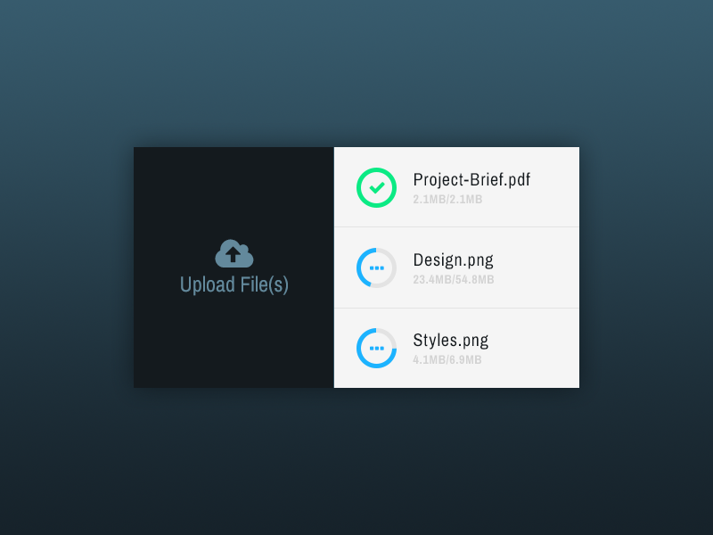 UI Element Challenge -- Day 041 File Upload by James Lucia on Dribbble