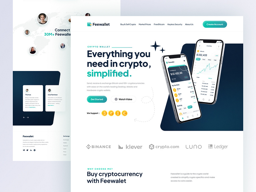 Feewallet - Cryptocurrency Wallet Website by Irfanaffian for One Week ...