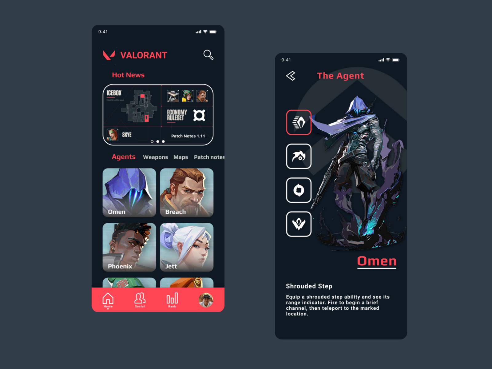 Valorant UI Design by Muhammad Sami on Dribbble
