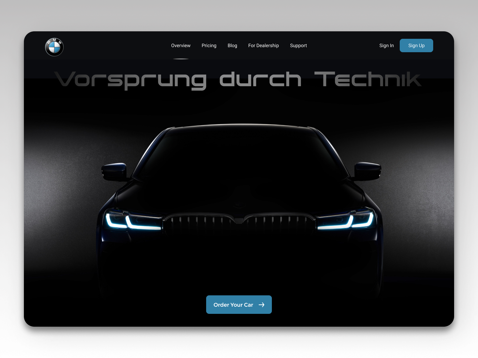 Car Landing Page Black Theme by Moosa Malik on Dribbble