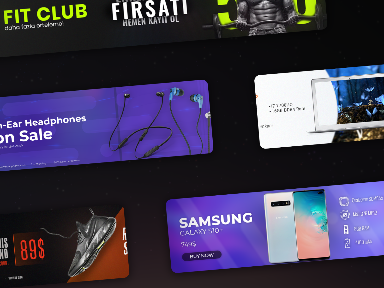 Web banner design by Mehmet Pekcan on Dribbble