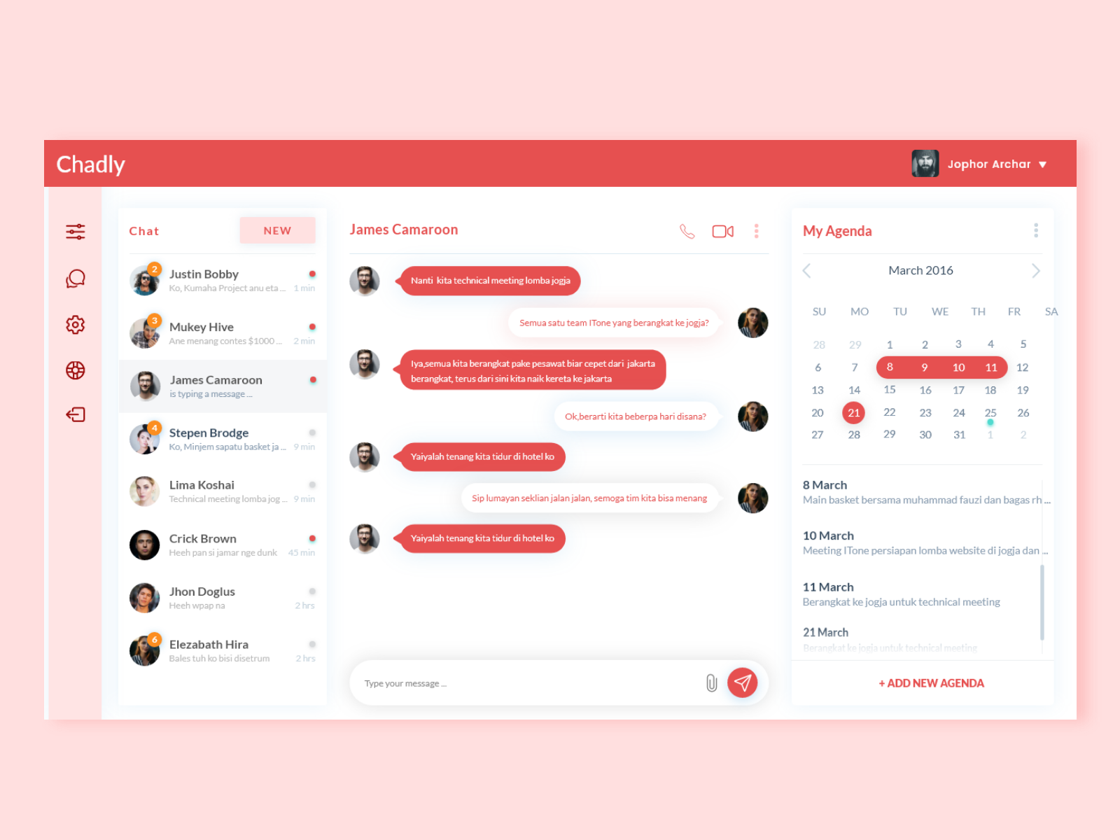 Chat box Admin Template redesign by Uturn-Themes on Dribbble