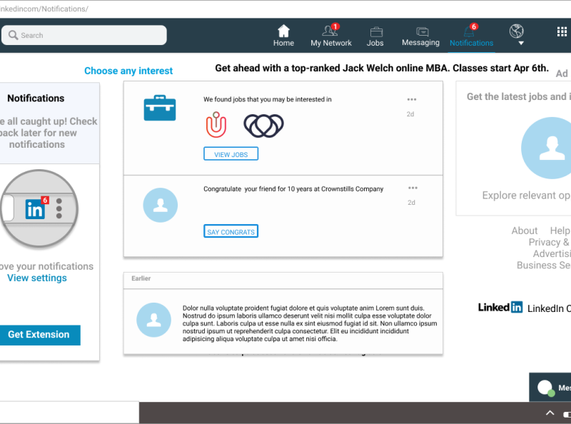 LinkedIn Notifications by Oluwadolamipo on Dribbble