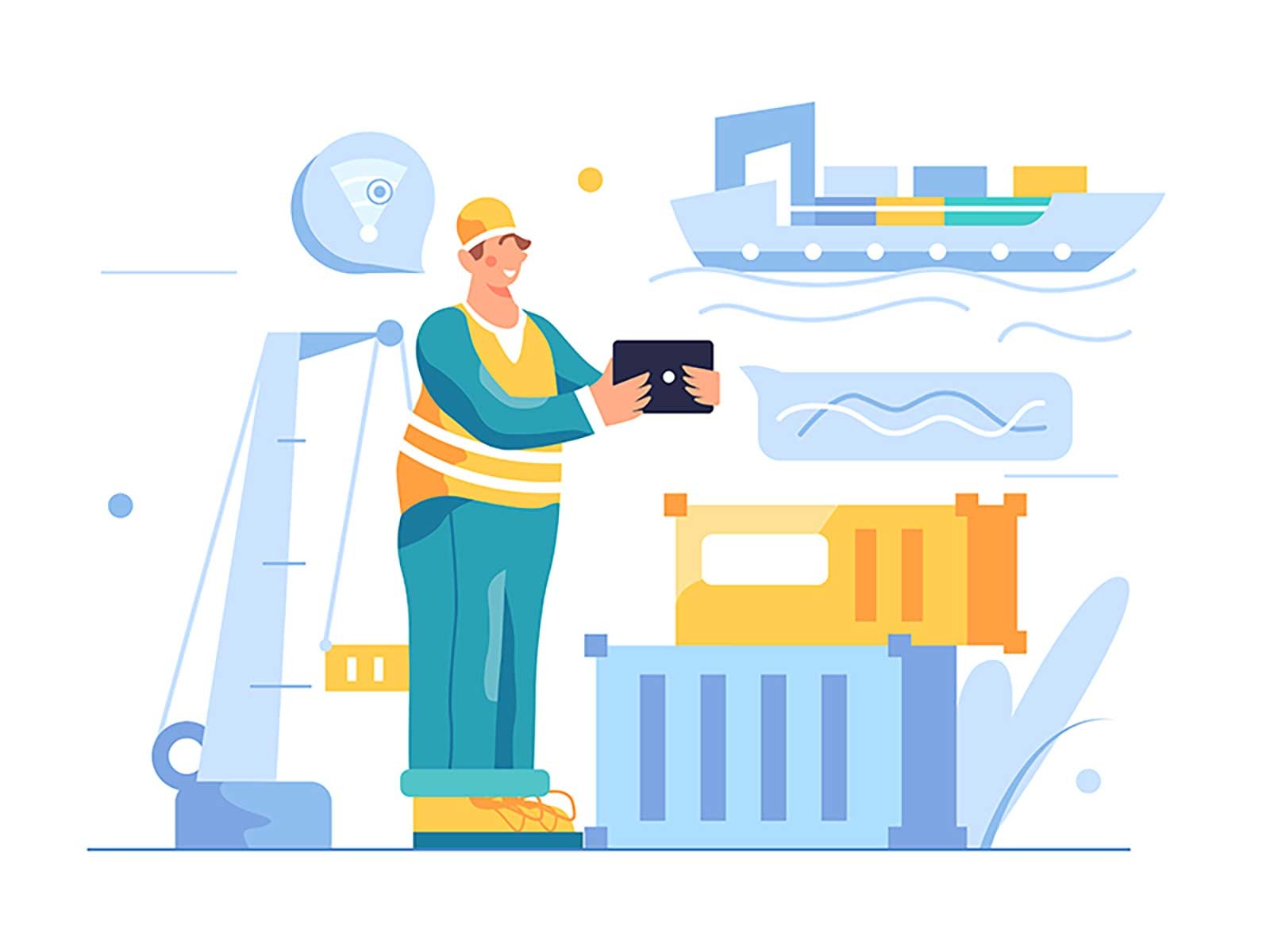 In the port by Nikita_Krushko on Dribbble