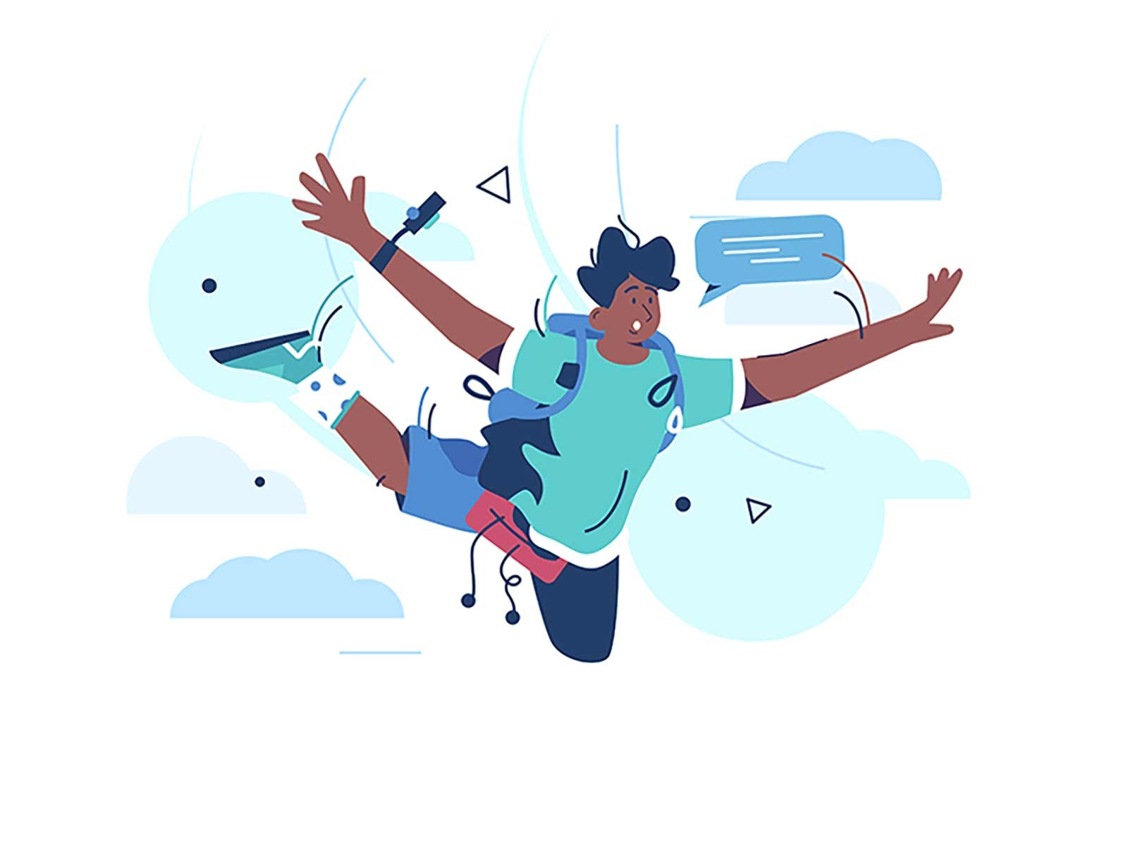Skydiving by Nikita_Krushko on Dribbble