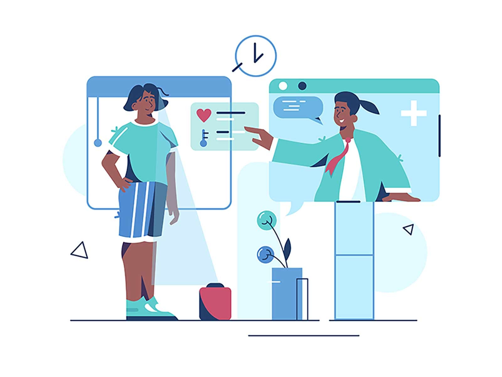 Remote doctor consultation by Nikita_Krushko on Dribbble