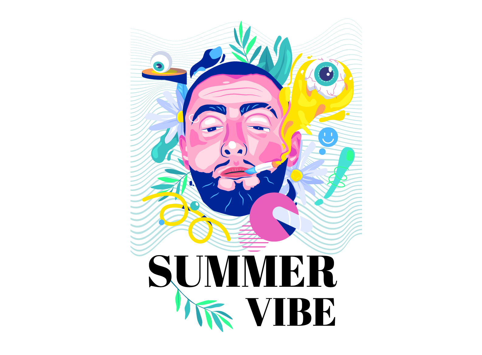 Mac Miller vector illustration by Nikita_Krushko on Dribbble