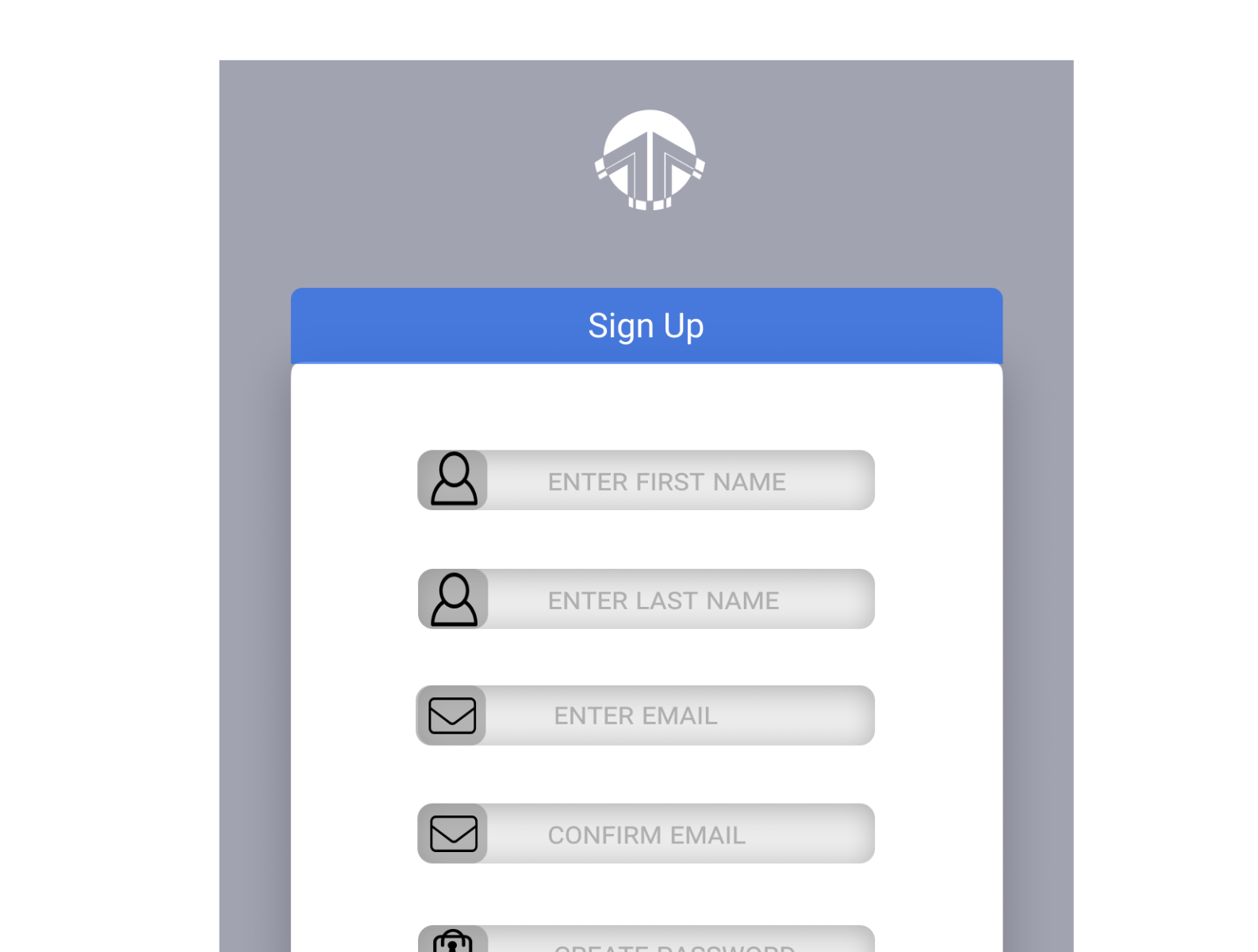 Sign up page export by Richard Tutalo on Dribbble