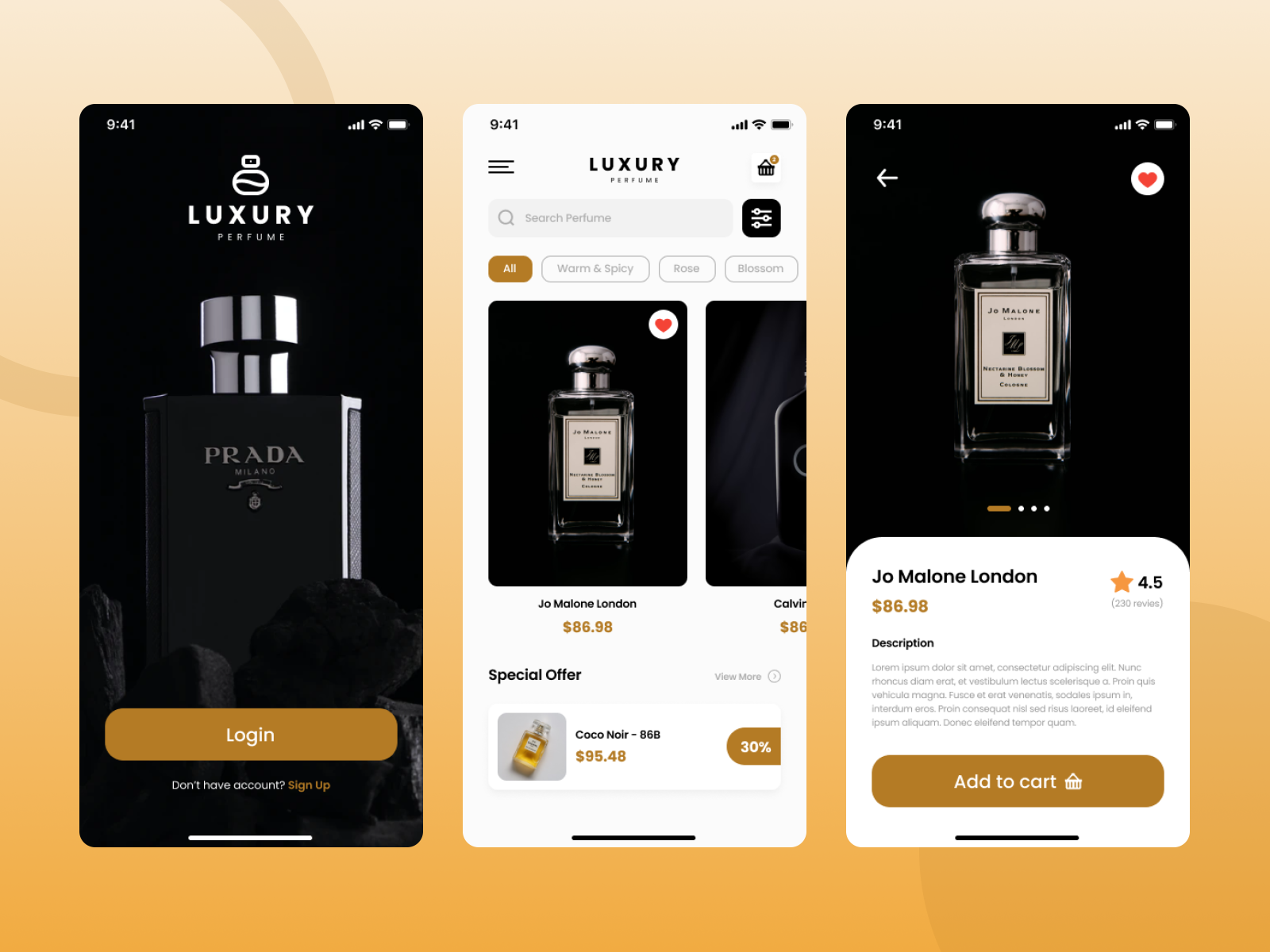 Perfume UI Mobile App by Arba Studio on Dribbble