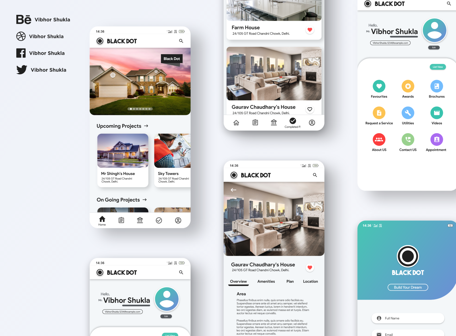 Construction Project Showcase App by Vibhor Shukla on Dribbble
