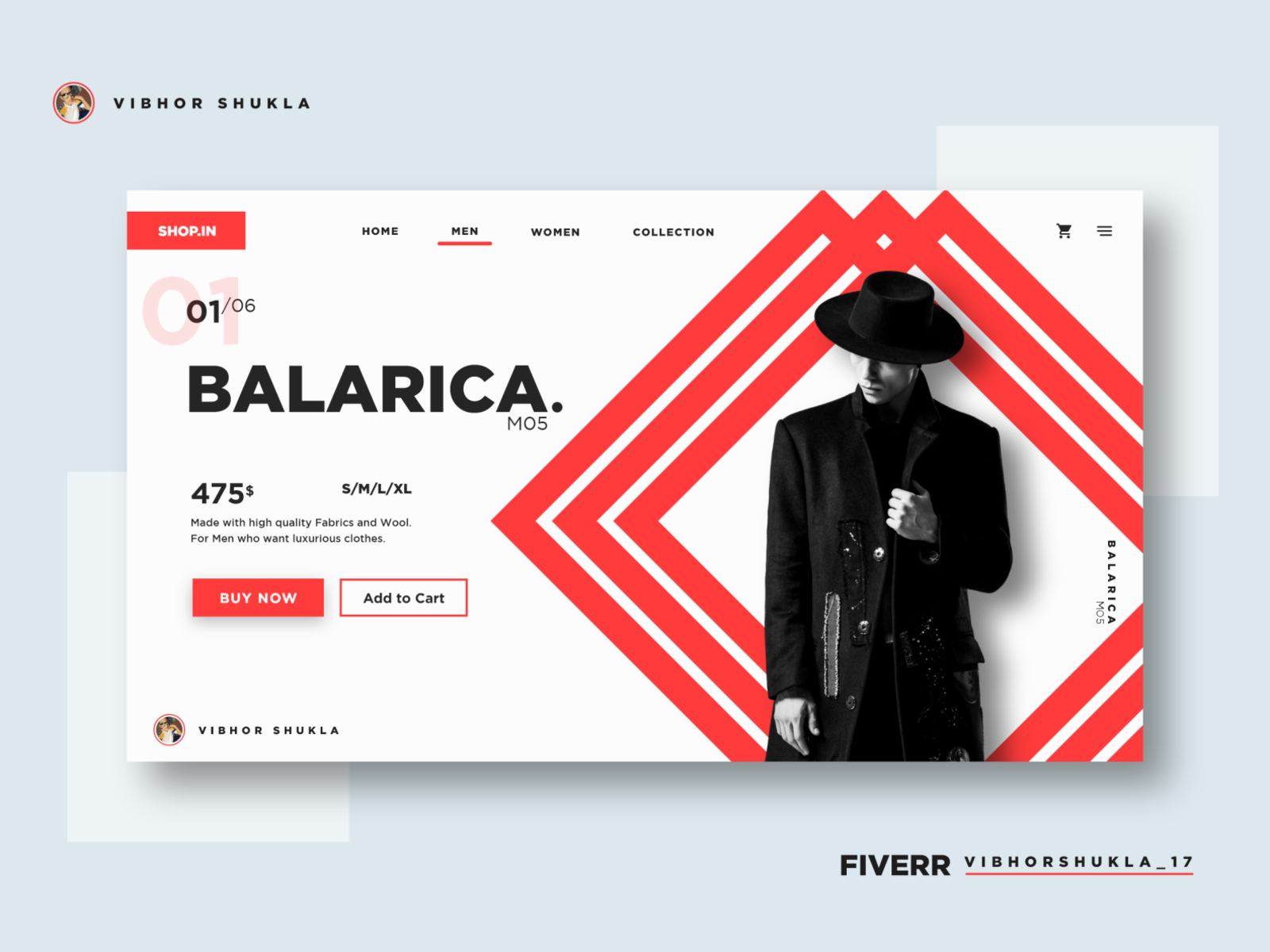 Fashion Landing Page Concept Design by Vibhor Shukla on Dribbble