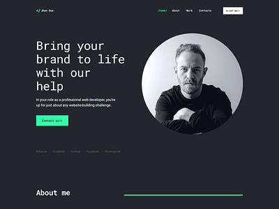Contemporary Web Developer - Jhon Doe by Zemez Lab on Dribbble