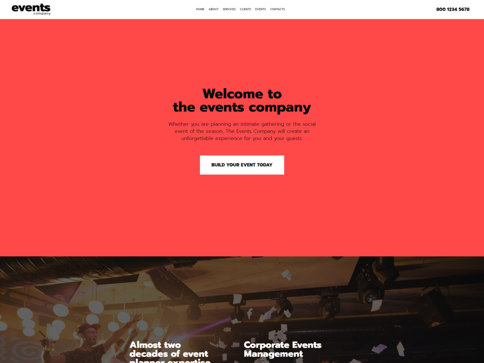 Innovative Event Management Template Events Company By Zemez Lab On