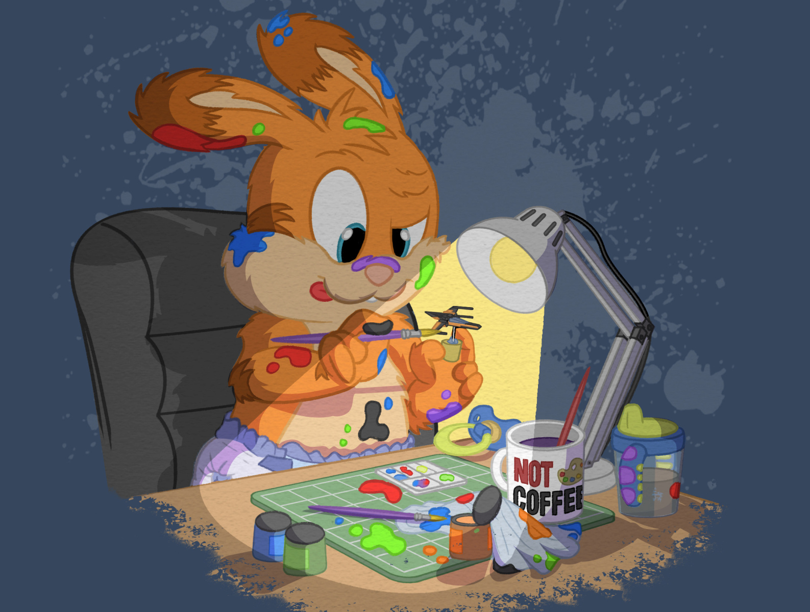 miniature painting by Rafael "Ike Bunny" Castro on Dribbble