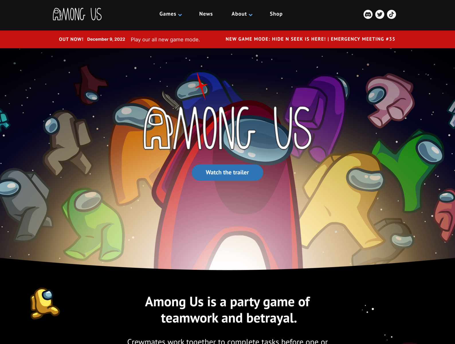 Among Us Website Re-design by Yeshwanth P on Dribbble