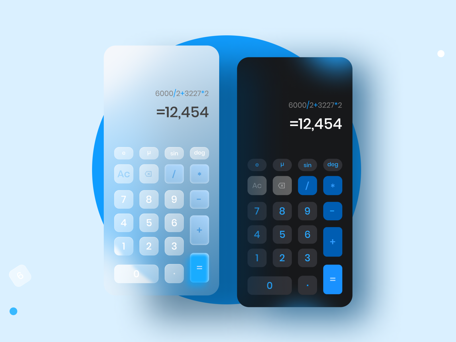 Calculator App Design - #DailyUi by Sadek Hossen on Dribbble