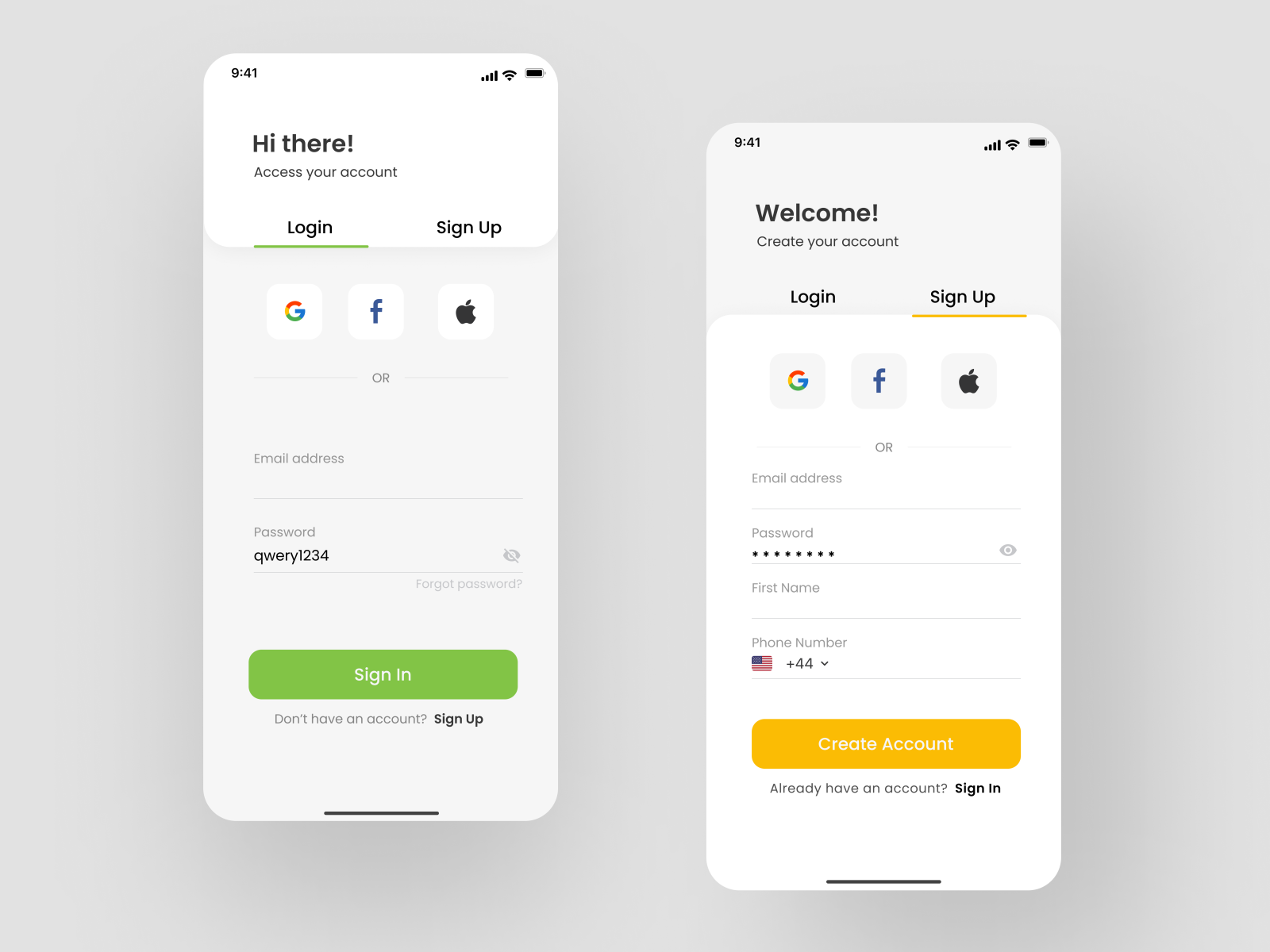 Delivery App: Login screens by Begaiym Turumbek on Dribbble