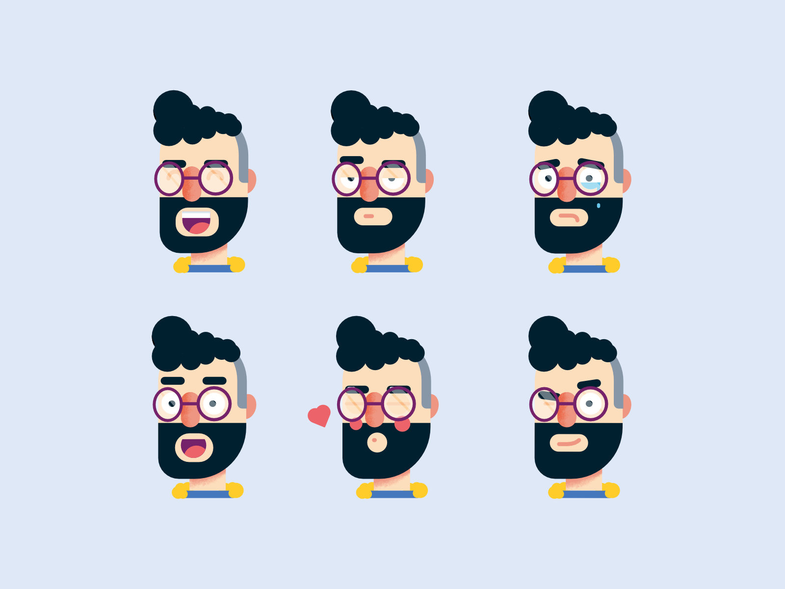 Matt Faces by Valentin Lauzier on Dribbble