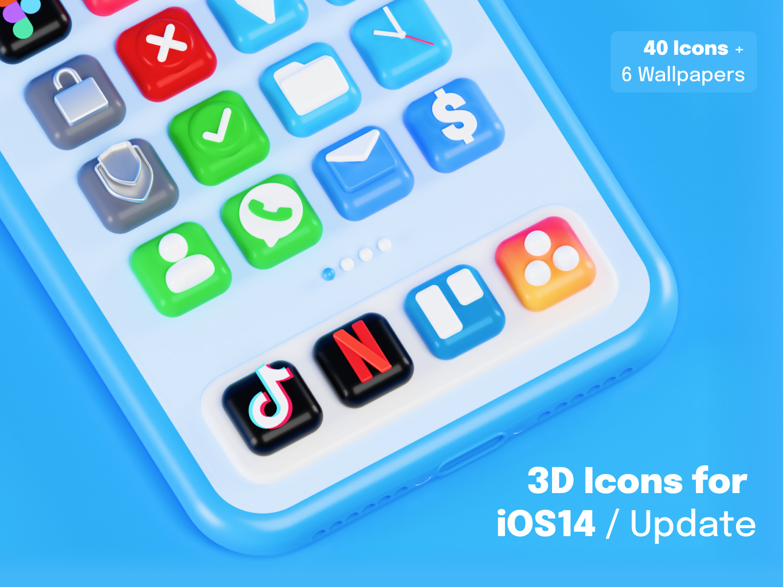 Update of 3D Icons for iOS 14 devices 🤙 by Alexander Shatov on Dribbble